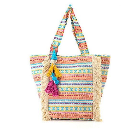 Magid | Bags | Nwt Magid Multi Color Boho Chic Jacquard Woven Tote Bag ...